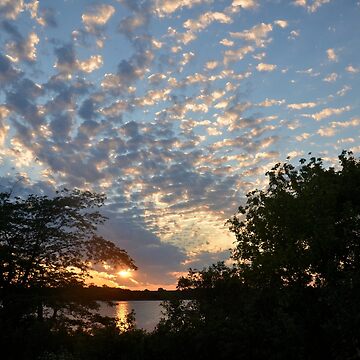 "Sunset Across Mozingo Lake" Postcard for Sale by Ben Waggoner | Redbubble