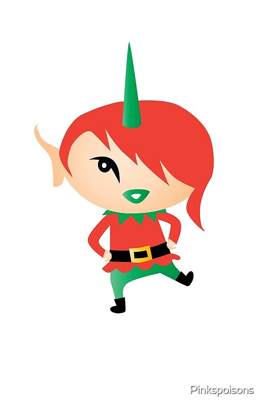 "Christmas unicorn elf" by Pinkspoisons | Redbubble