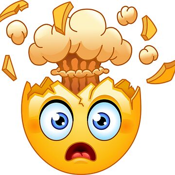 "Exploding Head Emoji" Sticker for Sale by Yael Weiss | Redbubble