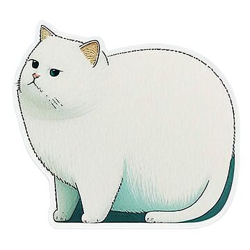 "cute pudgy cat" Sticker for Sale by TonyRoberts | Redbubble