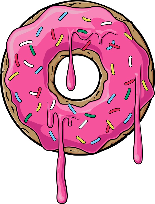 "Cartoon Donut Dripping" Stickers by Chocodole | Redbubble