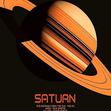 "SATURN - The Solar System (poster serie - 7/9)" Poster for Sale by ...