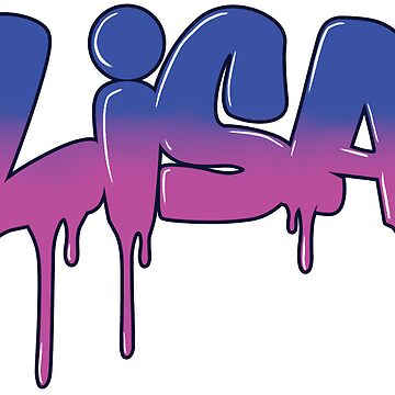 "Lisa Name Graffiti" Sticker for Sale by MCustoms | Redbubble