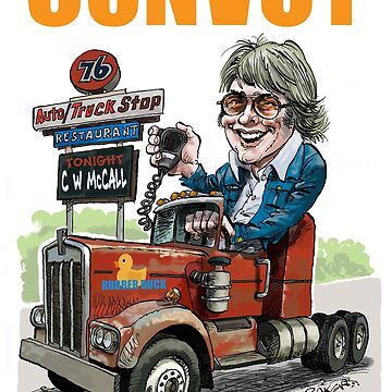 "Convoy - C W McCall" Sticker for Sale by IanBakerToons | Redbubble