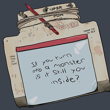 "The Last of Us Sams writing pad with question if you turn into a ...