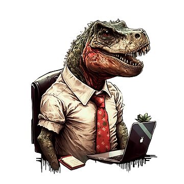 "cute dino boss" Sticker for Sale by Handkamer | Redbubble