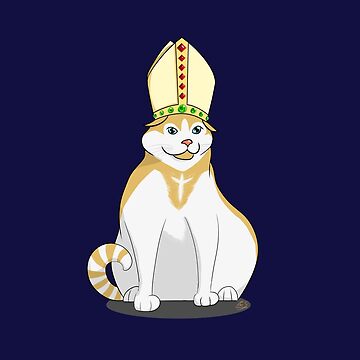 "Cat-holic - Cat pope - Catholic" Sticker for Sale by VaraZsolo | Redbubble