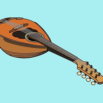 "Mandolin cartoon illustration" Sticker for Sale by Misscartoon | Redbubble