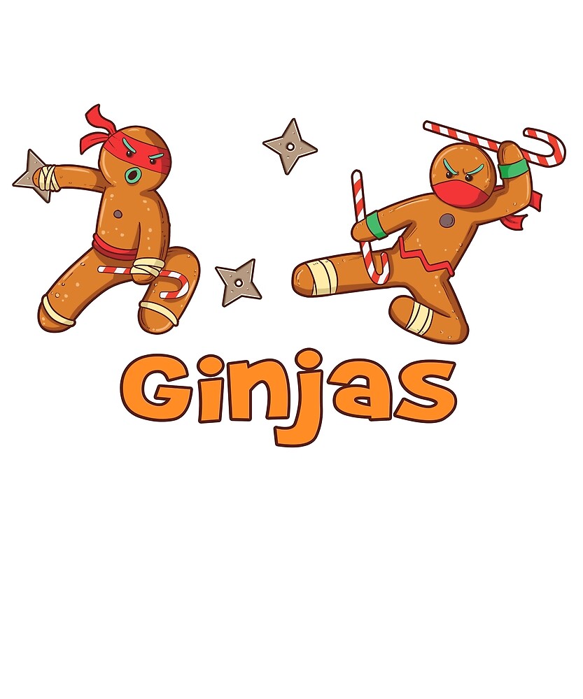 " Ninja Christmas Gingerbread Man Fighting " by Epefany | Redbubble