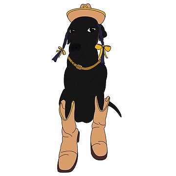 "Black Lab Cowboy" Sticker for Sale by rhymeswithwitch | Redbubble