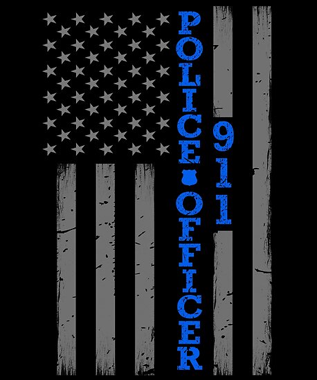 "Police Officer Blue Line Flag" Poster by bluelinegear | Redbubble