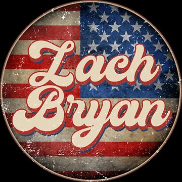 "Retro American Flag Personalized Zach For Fan" Sticker for Sale by ...
