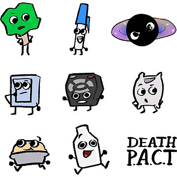 "BFB DEATH PACT Pack " Sticker for Sale by PaintedTrash | Redbubble