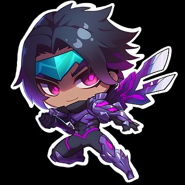 "Strong chibi cyber ninja warrior" Sticker for Sale by philitingar | Redbubble
