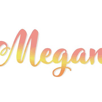 "Megan" Sticker for Sale by unumcornu | Redbubble