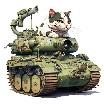 "Cat in Tank" Sticker for Sale by Sejenator | Redbubble