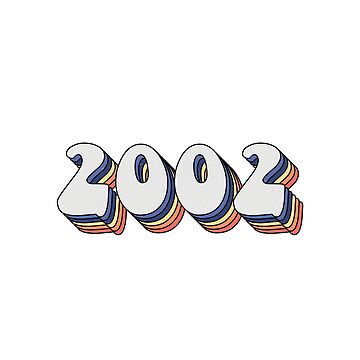 "Year 2002 Label" Sticker for Sale by Poptsy-Ez | Redbubble