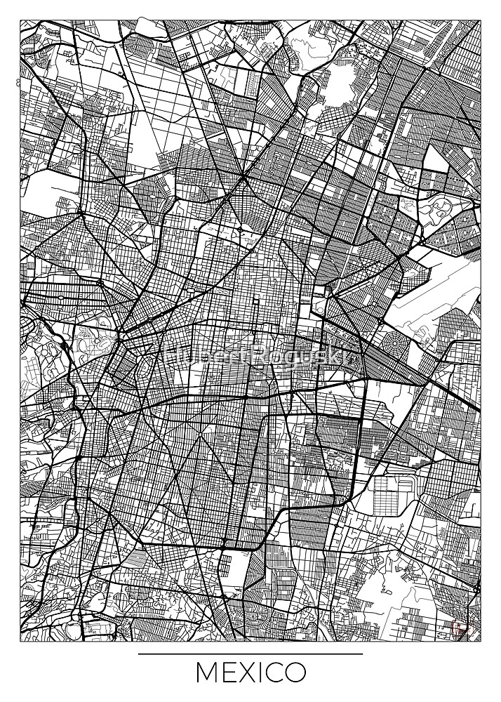"Mexico Map Minimal" by HubertRoguski | Redbubble