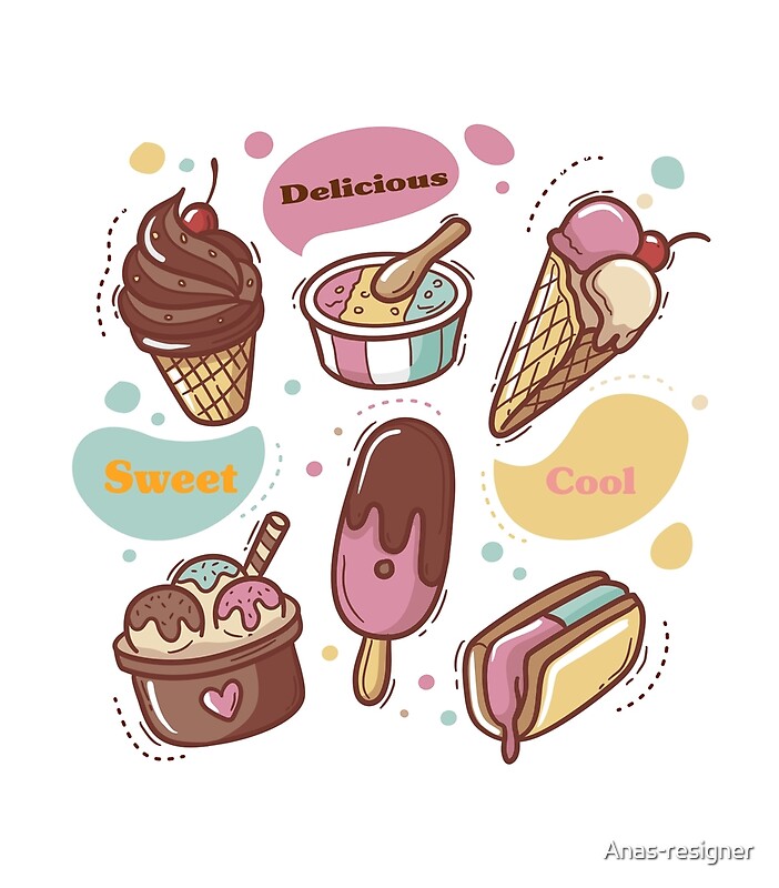 "I'm just here for the free ice cream Essential " by Anas-resigner ...