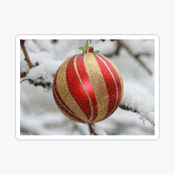 Red Bauble Stickers | Redbubble