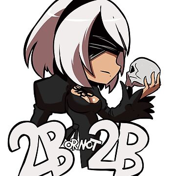 "2b or not 2b" Sticker for Sale by kukuruyo | Redbubble