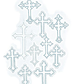 "Y2K Inspired Vintage Catholic Cross T-Shirt design" Essential T-Shirt ...