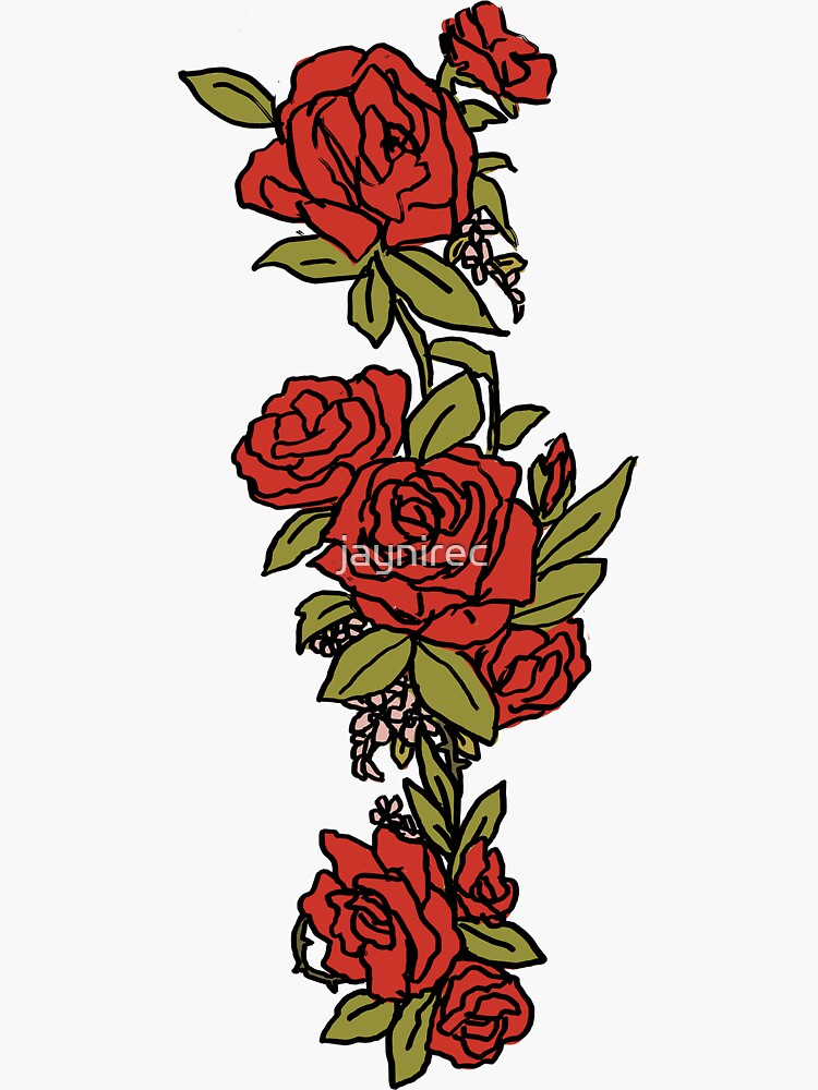 "Roses" Sticker by jaynirec | Redbubble