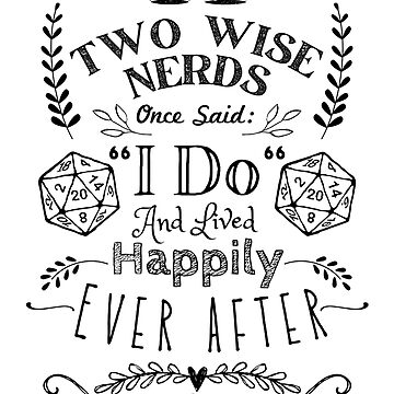 "DnD Couple Two Wise Nerds Wedding Engagement Anniversary" Greeting ...
