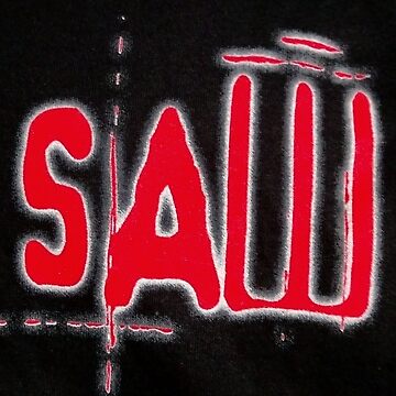 "Saw 2004 horror movie logo" Pin for Sale by autopsy-vampire | Redbubble