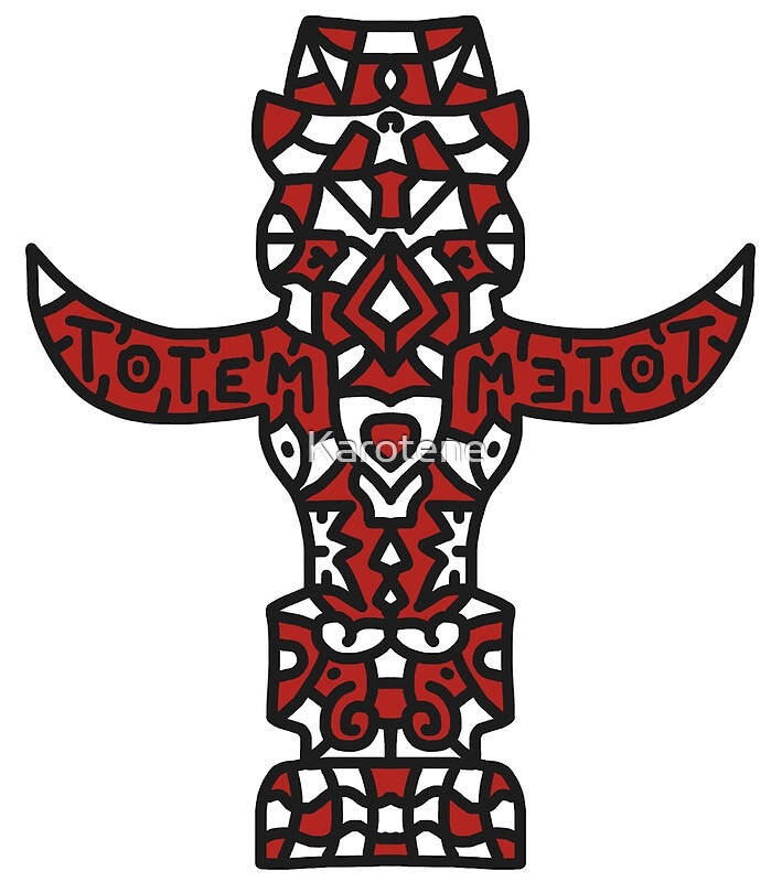 "Totem Bird and Bull" by Karotene | Redbubble