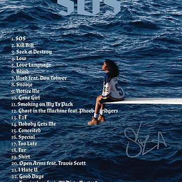 "SOS SZA Album Poster" Sticker for Sale by artbylaram | Redbubble