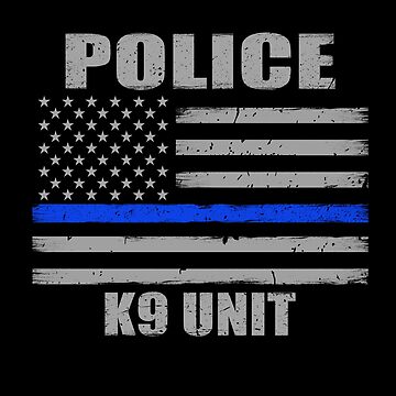 "Police K9 Unit Blue Line Flag" Sticker for Sale by bluelinegear ...