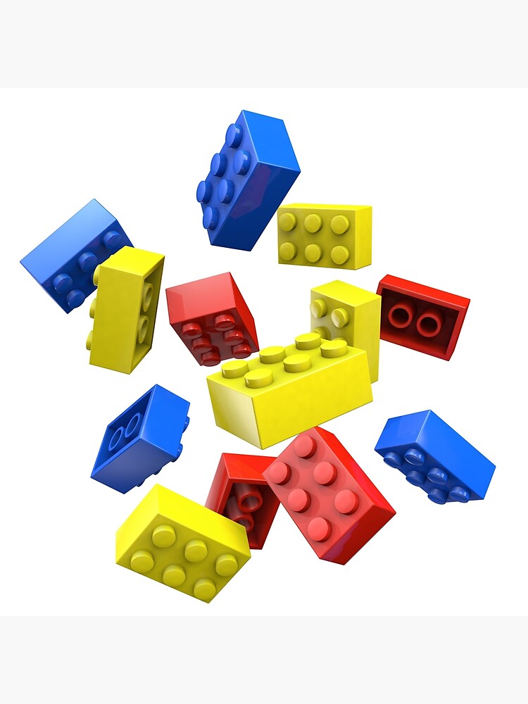 "Falling Toy Bricks" Art Print by chwatson | Redbubble