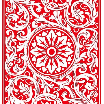 "Playing Card Back (Red)" Sticker for Sale by ThisOnAShirt | Redbubble