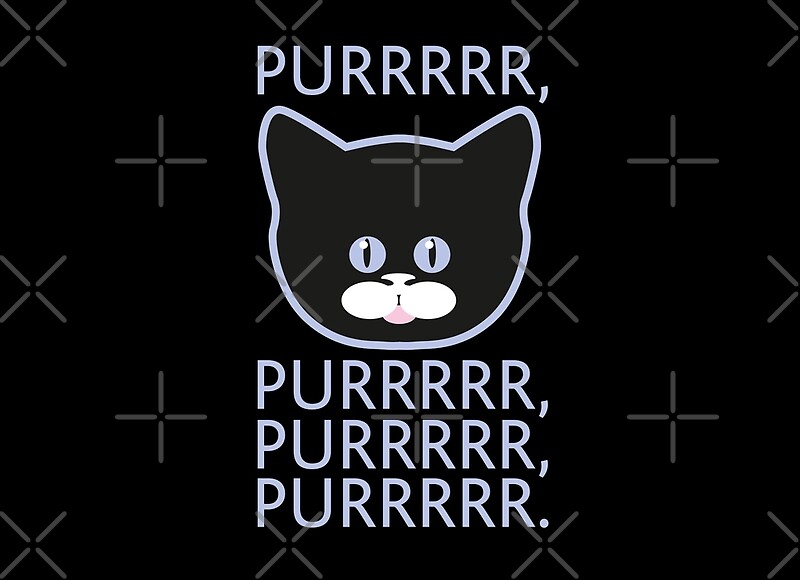"Purring Cat" by Rob Wisdom | Redbubble