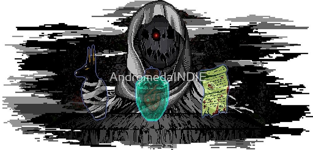 "Creepy Merchant PixelArt" by AndromedaINDIE | Redbubble