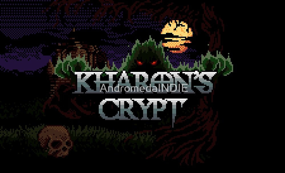 "Kharon's Crypt logo with Background" by AndromedaINDIE | Redbubble
