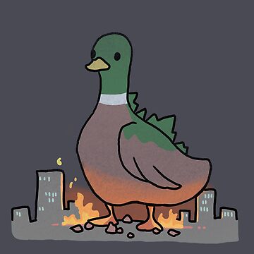 "Godzilla Duck" Sticker for Sale by smelcreates | Redbubble