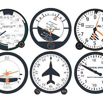 "Basic Six Flight Instruments" Poster for Sale by RealPilotDesign ...