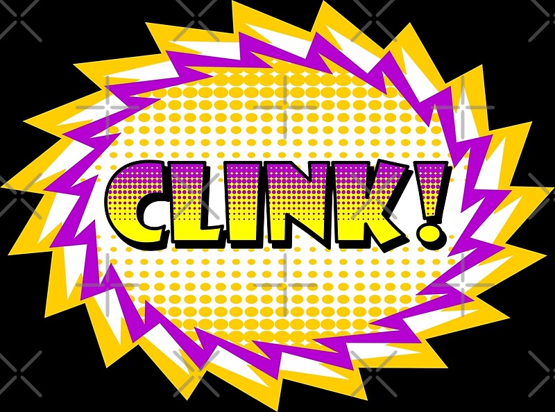 "Clink onomatopoeia used in comic culture" by MegaSitioDesign | Redbubble