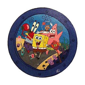 "spongebob with friends window" Sticker for Sale by The Designer ...