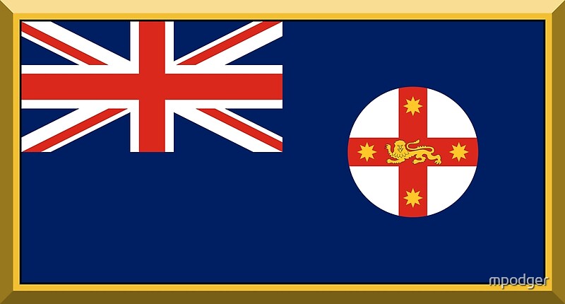 "NEW SOUTH WALES Flag Gifts, Masks, Stickers & Products (GF)" by ...
