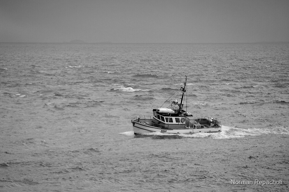 "Fishing boat returns to Bluff, New Zealand" by Norman Repacholi ...