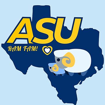 "Angelo State University- Ram Fam! Texas background" Sticker for Sale ...