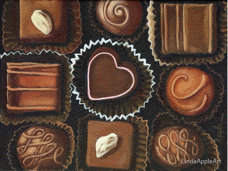 "Sweets for the Sweet - Valentine Chocolates still life oil painting ...