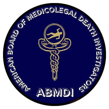 "American Board of Medicolegal Death Investigators (ABMDI)" Sticker for ...