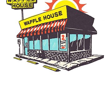 "Waffle Restaurant, Retro Restaurant Graphic" Sticker for Sale by ...