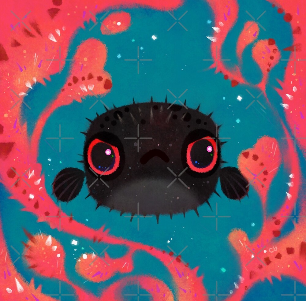 "Angry puffer" by pikaole | Redbubble
