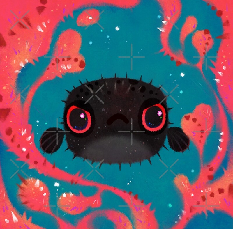 "Angry puffer" by pikaole | Redbubble
