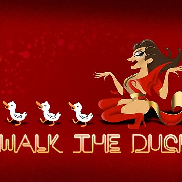 "Walk The Duck" Sticker for Sale by DrawnByBryan | Redbubble